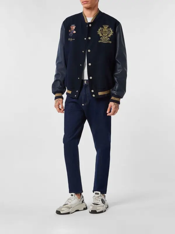 Philipp Plein Embroidered Varsity Jacket