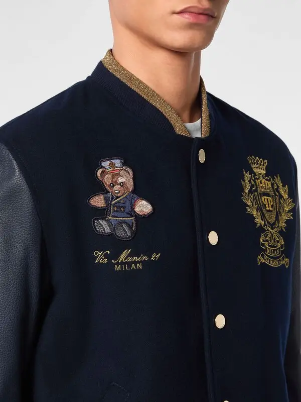 Philipp Plein Embroidered Varsity Jacket