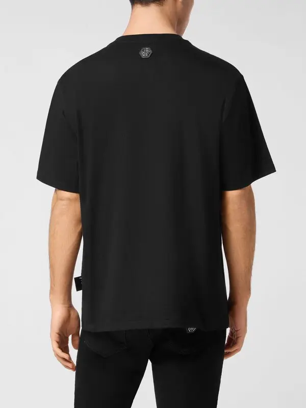 Philipp Plein Teddy Bear Embroidered Cotton T-shirt With Appliqués