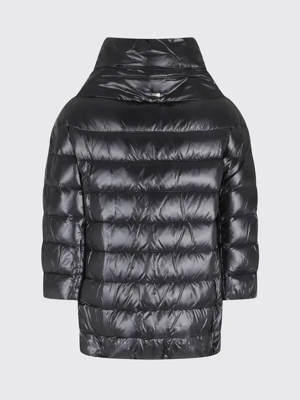 Herno Quilted Down Jacket With Stand Collar - Black