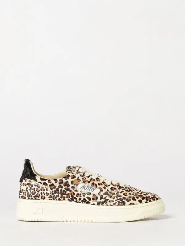 AUTRY Medalist Low Top Sneakers With Pony Hair Inserts - Brown