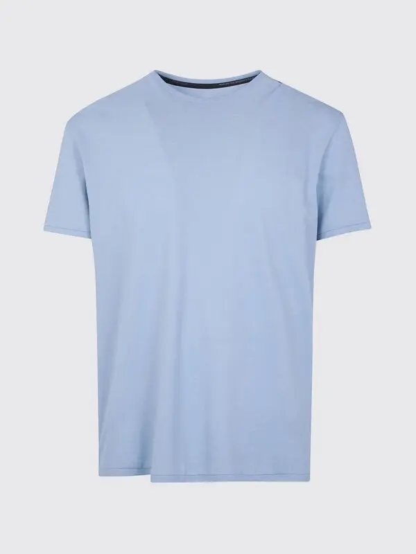 RRD Crewneck T-shirt In Stretch Cotton Blend With Applied Logo - Grey