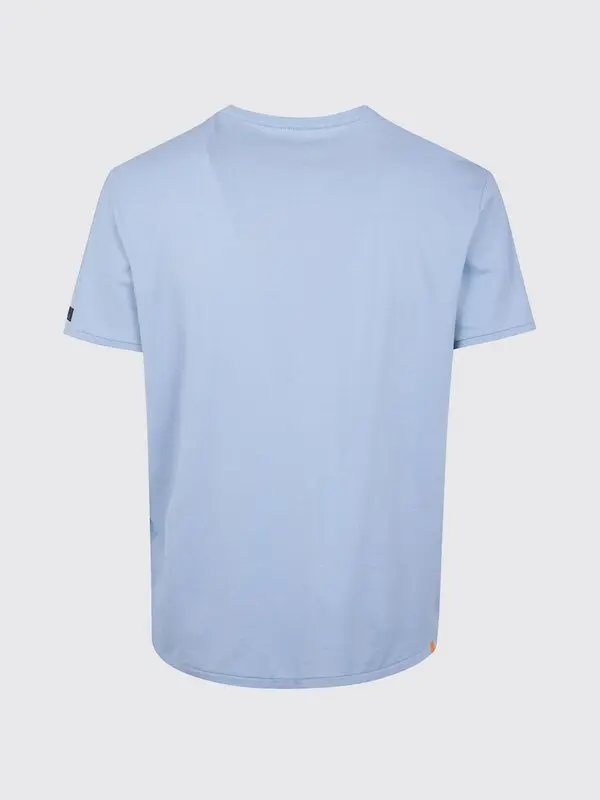 RRD Crewneck T-shirt In Stretch Cotton Blend With Applied Logo - Grey