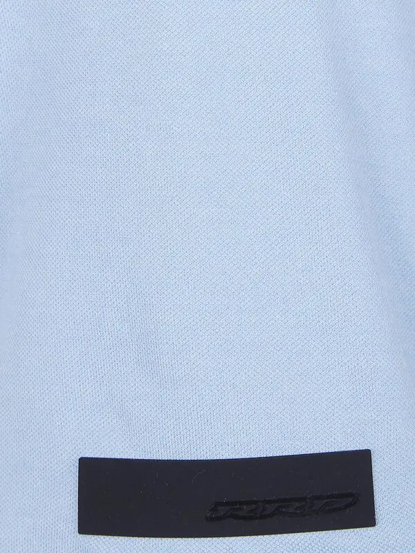 RRD Crewneck T-shirt In Stretch Cotton Blend With Applied Logo - Grey