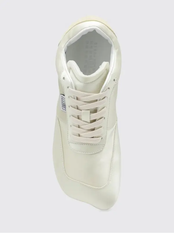 MAISON MARGIELA Anatomic Tabi Satin And Suede Lace Up Sneakers