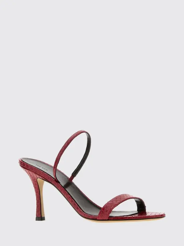 THE ROW Ella Python-embossed Leather Mule Sandals With Stiletto Heel