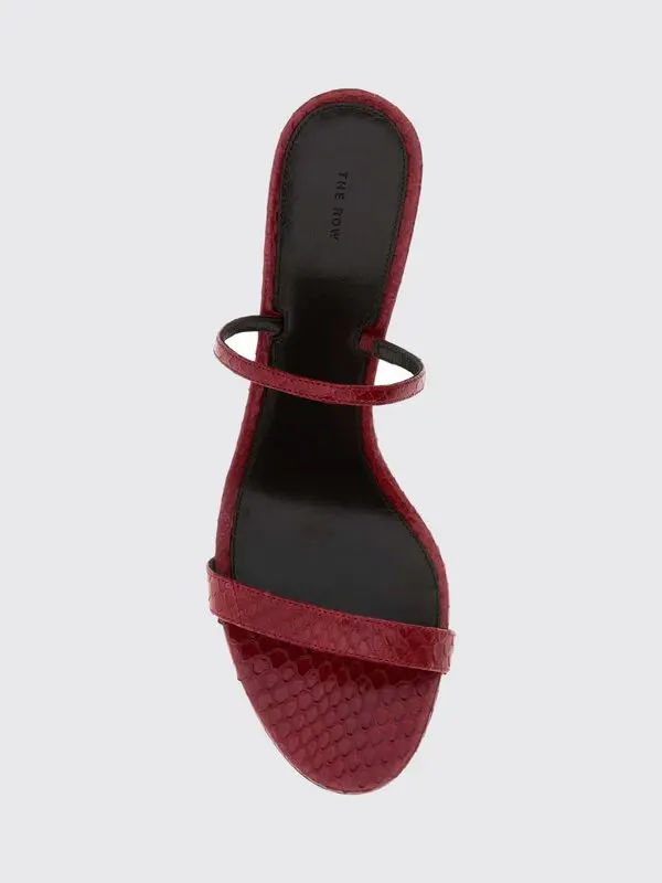 THE ROW Ella Python-embossed Leather Mule Sandals With Stiletto Heel