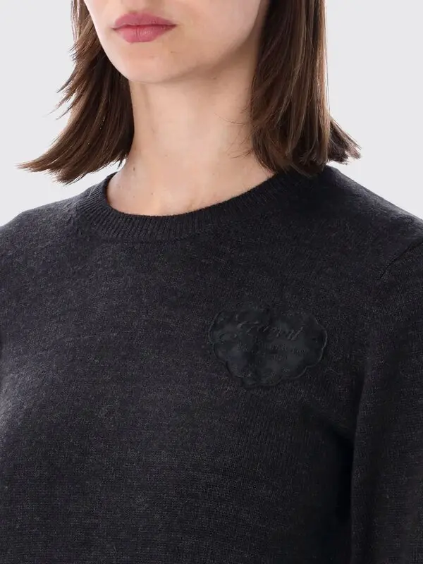 GANNI Ribbed Crew Neck Pullover