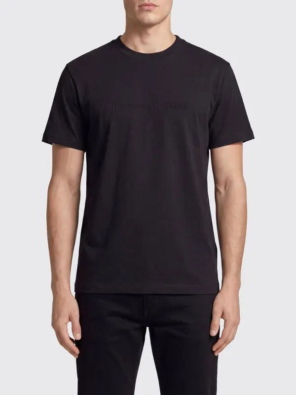 Versace Slim Fit Cotton T-shirt With Tone-on-tone Logo