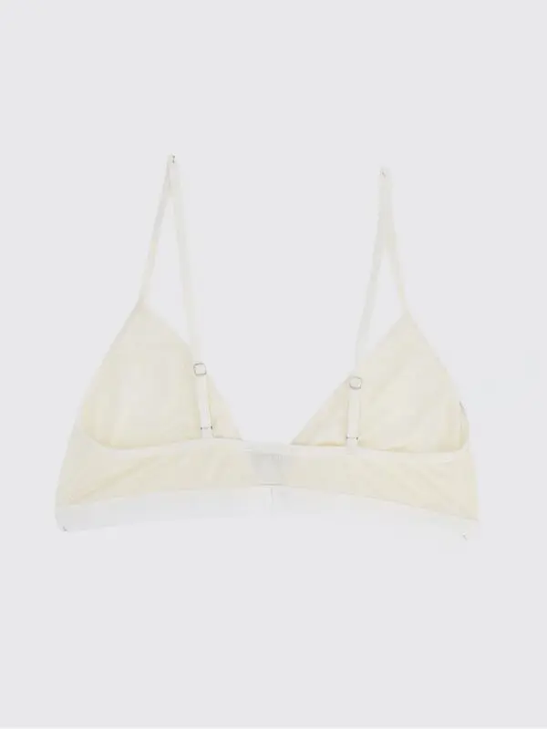 MAISON MARGIELA Tulle And Nylon Triangle Bra With Adjustable Straps - Ivory
