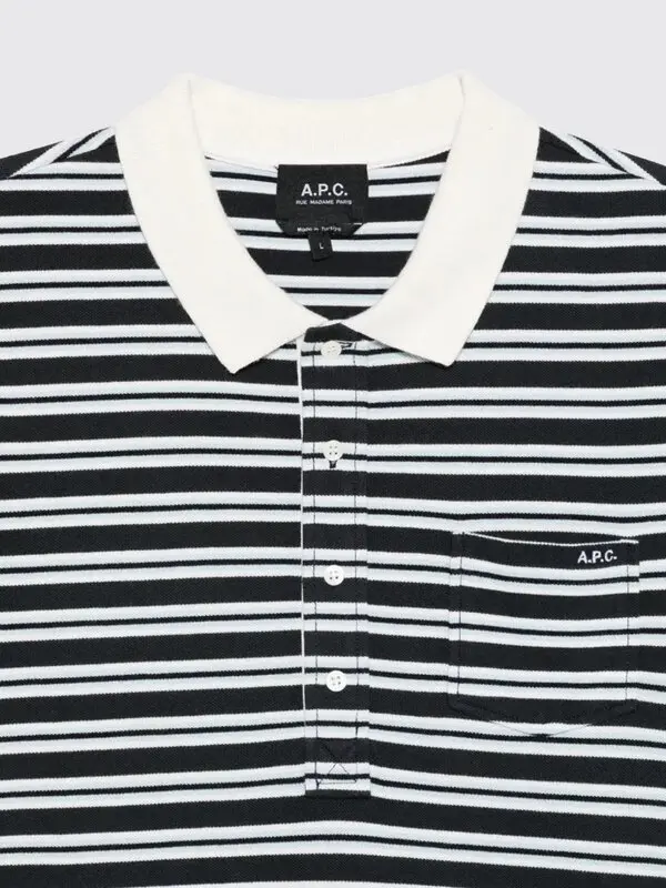 A.p.c. Striped Polo Shirt Dress