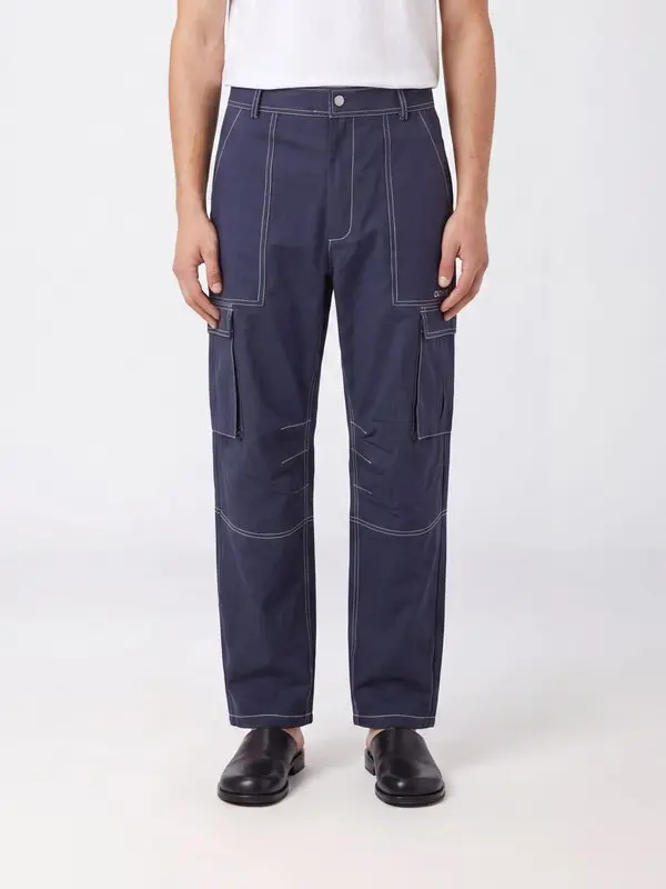 CARRER Contrast Stitch Cargo Trousers