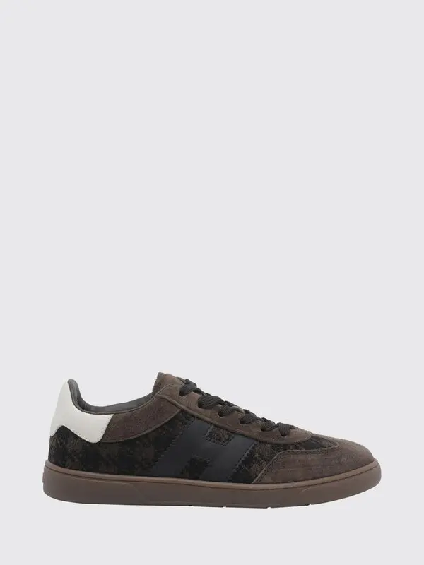 Hogan Paneled Lace Up Trainers - Brown