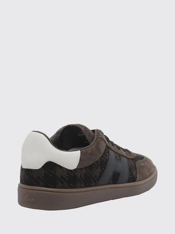 Hogan Paneled Lace Up Trainers - Brown
