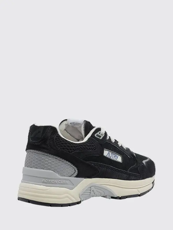 AUTRY Hyperway Low-top Sneakers In Leather And Mesh With A Serrated Sole