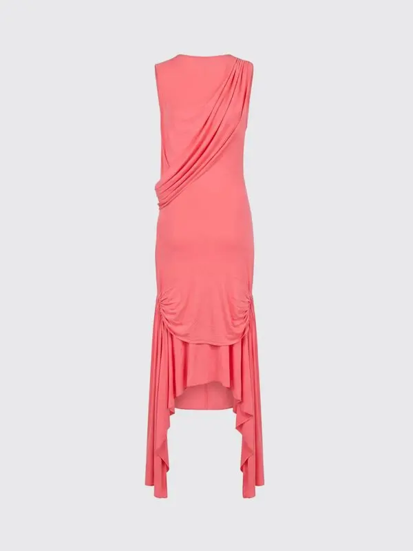 Gimaguas Asymmetrical Draped Midi Dress - Pink