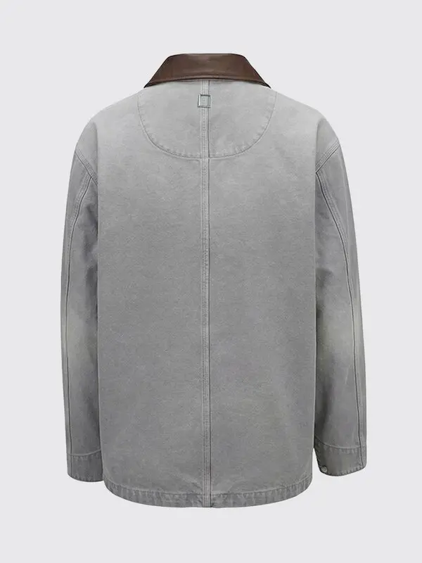 WOOYOUNGMI Tailored Jacket With Leather Collar