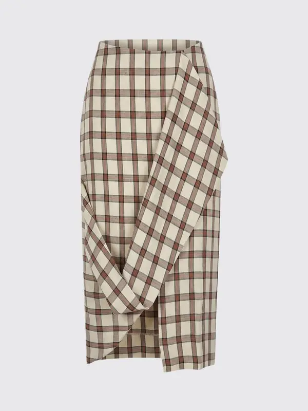 RÓHE Plaid Wrap Skirt