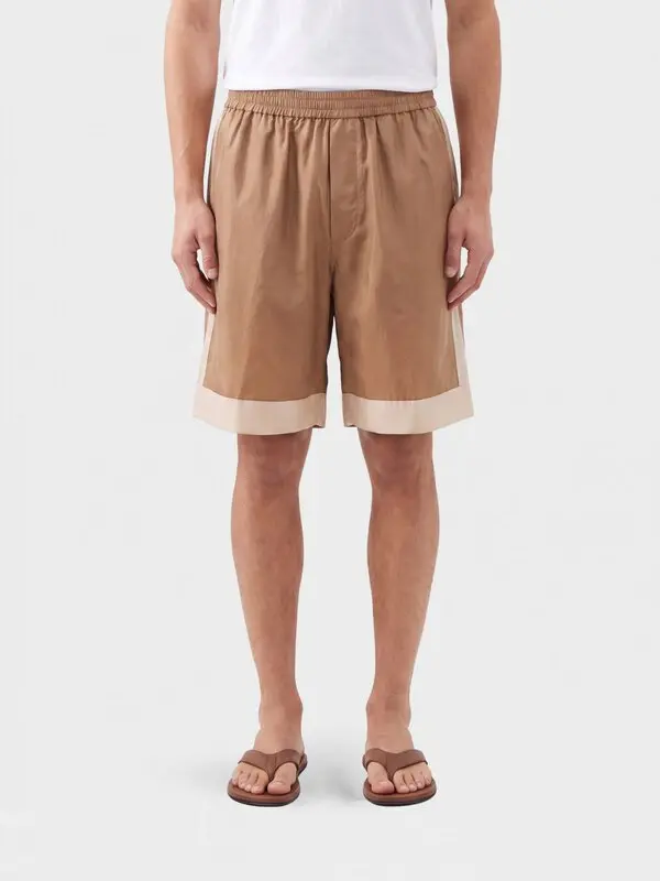 Dsquared2 Silk Athletic Shorts With Monogram Logo