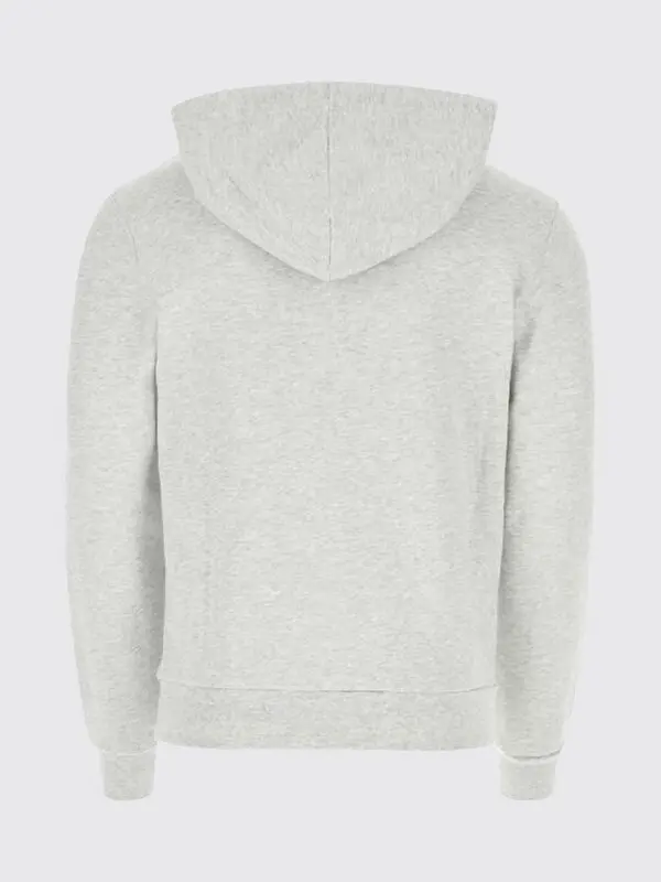 A.p.c. Organic Cotton Hoodie With Contrast Logo - Black