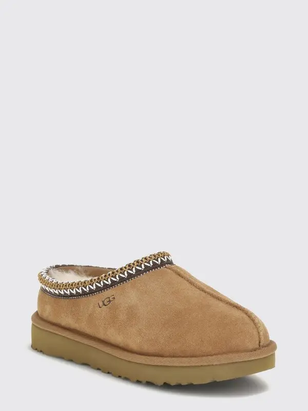 UGG Tasman Ii Suede Sabot Mules With Wool Interior - Walnut