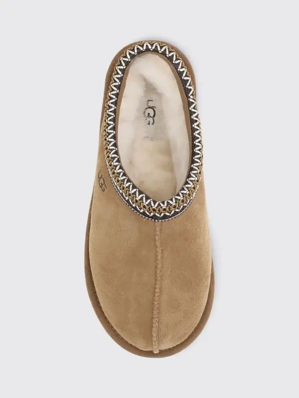 UGG Tasman Ii Suede Sabot Mules With Wool Interior - Walnut