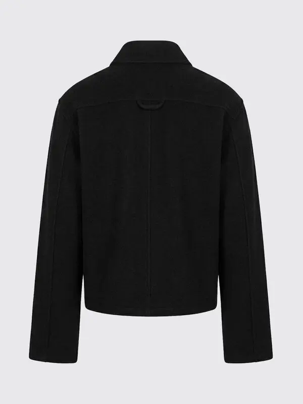 RIER Long-sleeved Pure Wool Polo Shirt With Two-button Placket