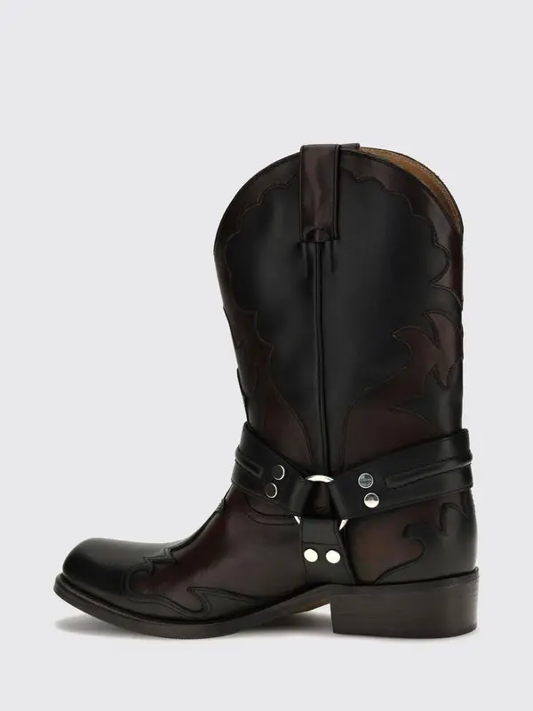 Versace Embellished Leather Boots