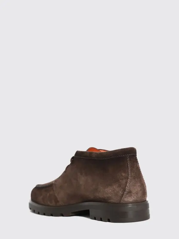 Santoni Lace-up Suede Ankle Boots