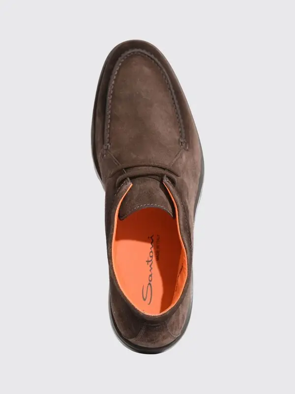 Santoni Lace-up Suede Ankle Boots