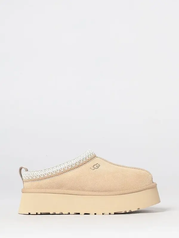 UGG Tazz Ii Suede Platform Mules With Contrast Stitching - Sand