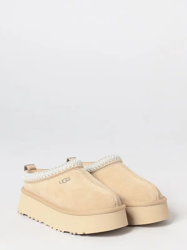 UGG Tazz Ii Suede Platform Mules With Contrast Stitching - Sand