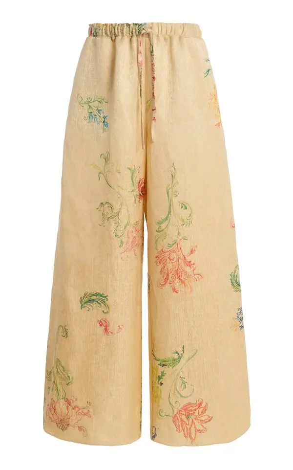 Rosie Assoulin Floral Jacquard Wide-leg Trousers - Multi