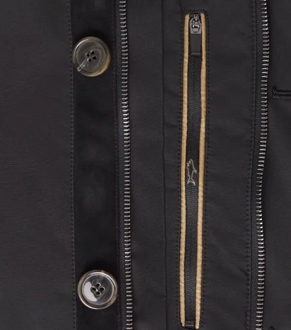 Paul & Shark Leather Trim Padded Jacket