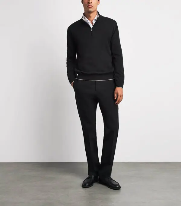 Paul & Shark Cashmere Quarter-zip Sweater