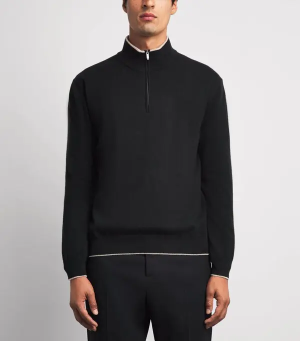 Paul & Shark Cashmere Quarter-zip Sweater
