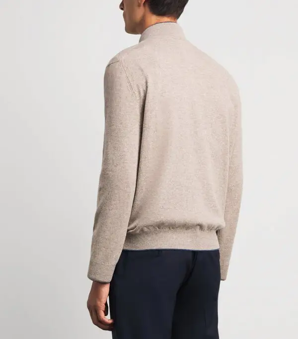 Paul & Shark Cashmere Quarter-zip Sweater
