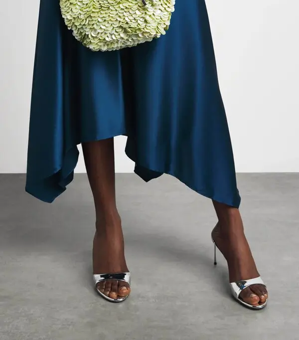 Staud Silk Portia One-shoulder Midi Dress