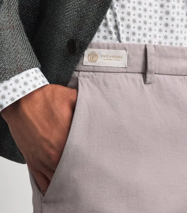 Paul & Shark Cotton-cashmere Straight Chinos