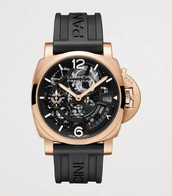 Panerai Goldtech Luminor 31 Days Skeleton Dial Watch