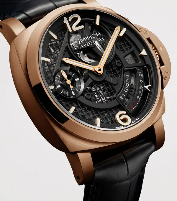 Panerai Goldtech Luminor 31 Days Skeleton Dial Watch