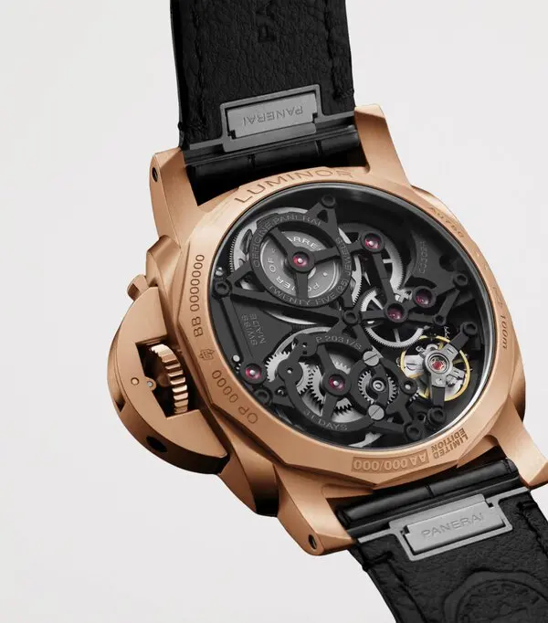 Panerai Goldtech Luminor 31 Days Skeleton Dial Watch