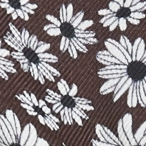Sandro Silk Floral Print Scrunchie - Brown
