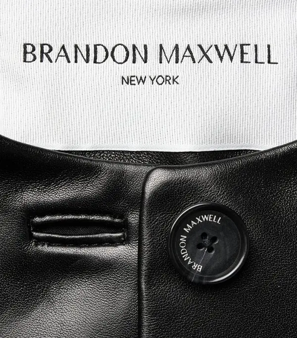 Brandon Maxwell Ryder Leather Jacket