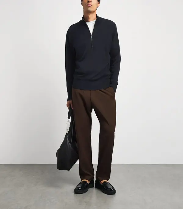 Barena Venezia Merino Wool Quarter-zip Pullover