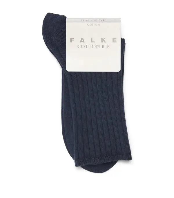 Falke Stretch-cotton Ribbed Socks