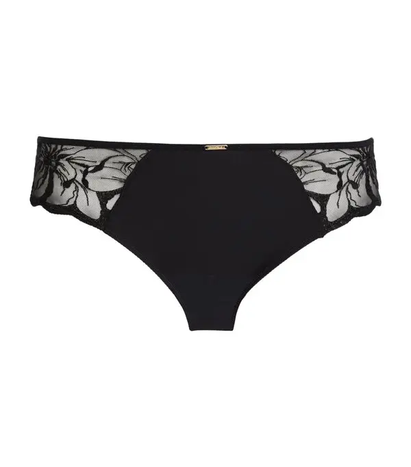 Chantelle Fleurs Brazilian Briefs - Black