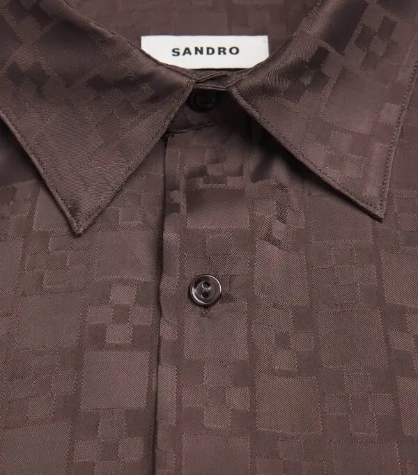Sandro Jacquard Cross Short-sleeve Shirt