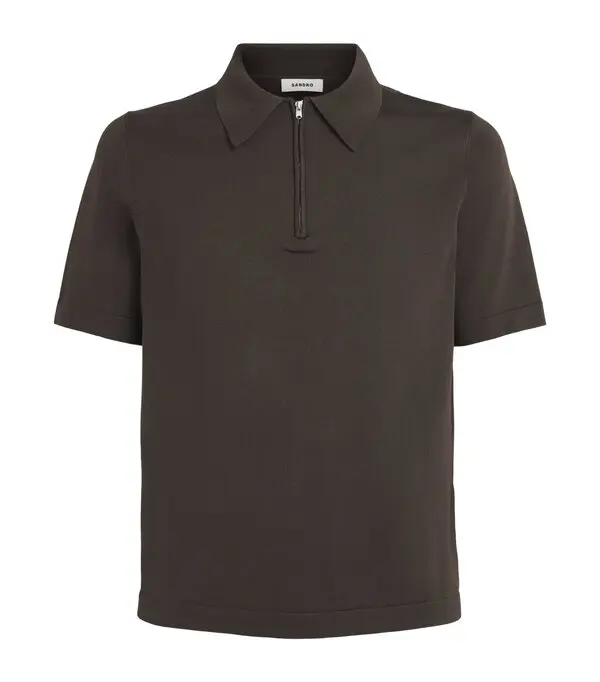 Sandro Zip-up Polo Shirt