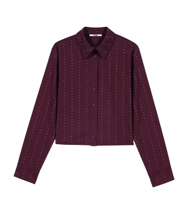 Maje Embellished Stripe Shirt